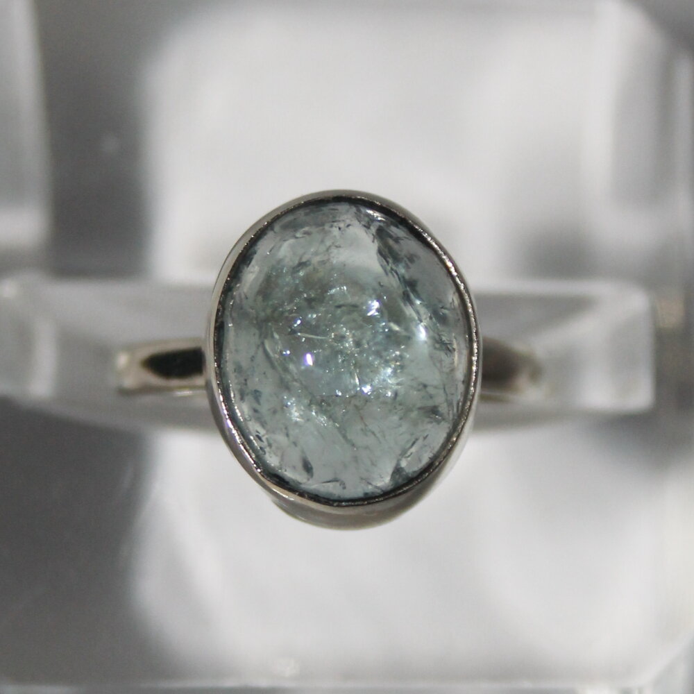 Кольцо, аквамарин