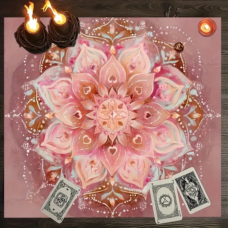 Скатерть Мандала Розовая 50x50см LVJIA Таро