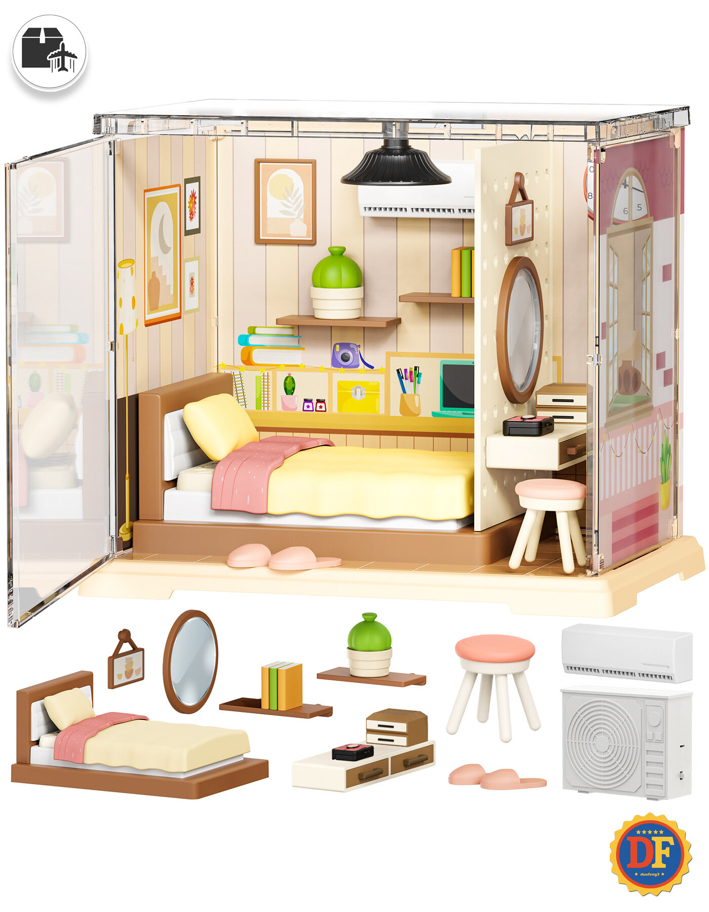 Миниатюрная комната-конструктор «Уютная гостиная» — DIY набор для создания детального интерьера