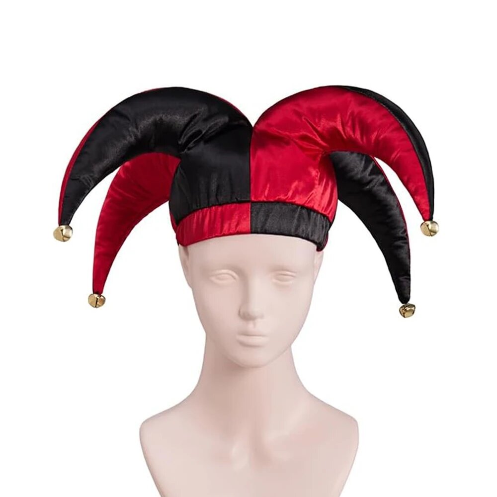 Придворная шляпа шута с колокольчиками Красный