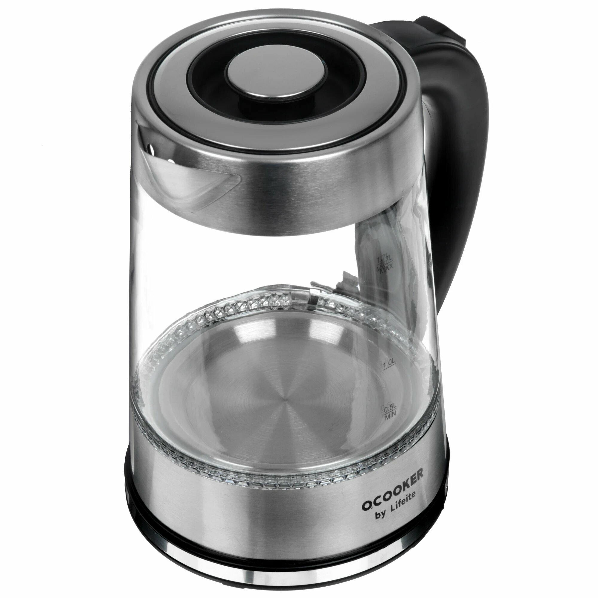 Электрочайник Qcooker "ZT-17XB17", серебристый, мощный нагревательный элемент