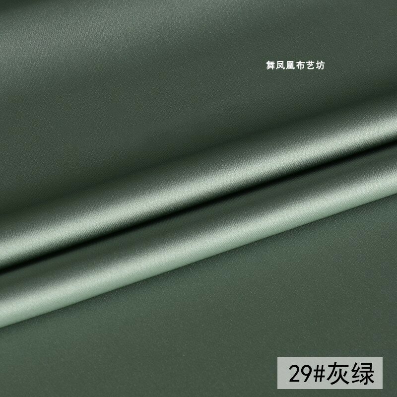 Однотонная двусторонняя ацетатная атласная ткань, глянцевая имитация шелка, дышащая, гладкая ткань для платьев