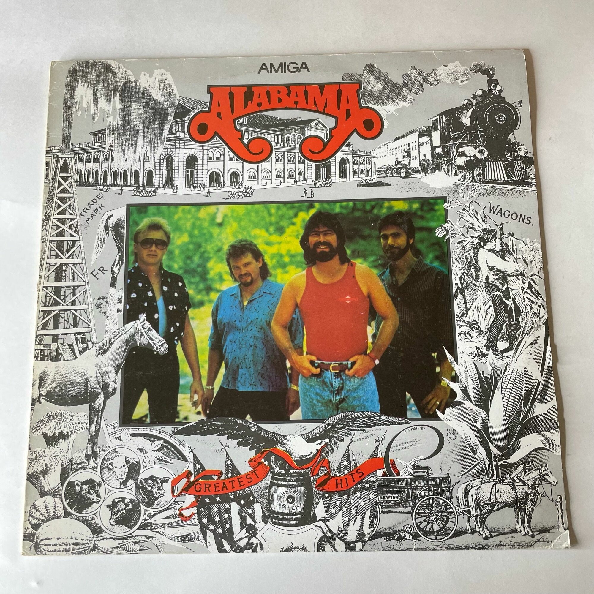 Винтажная виниловая пластинка LP Alabama Greatest Hits (ГДР 1990)