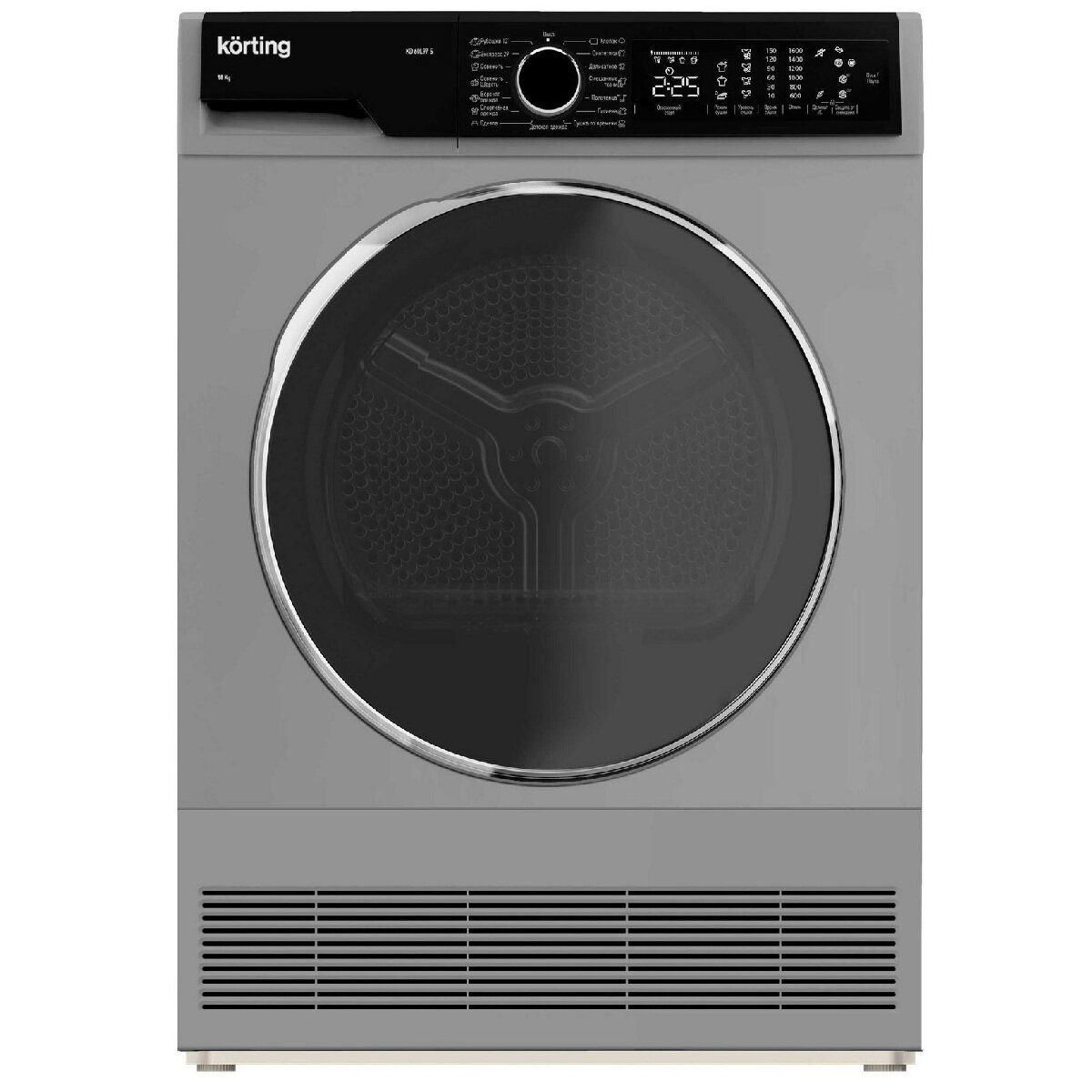 Сушильная машина Korting KD 60L97S серый, конденсационная сушка, 10кг, 15 программ
