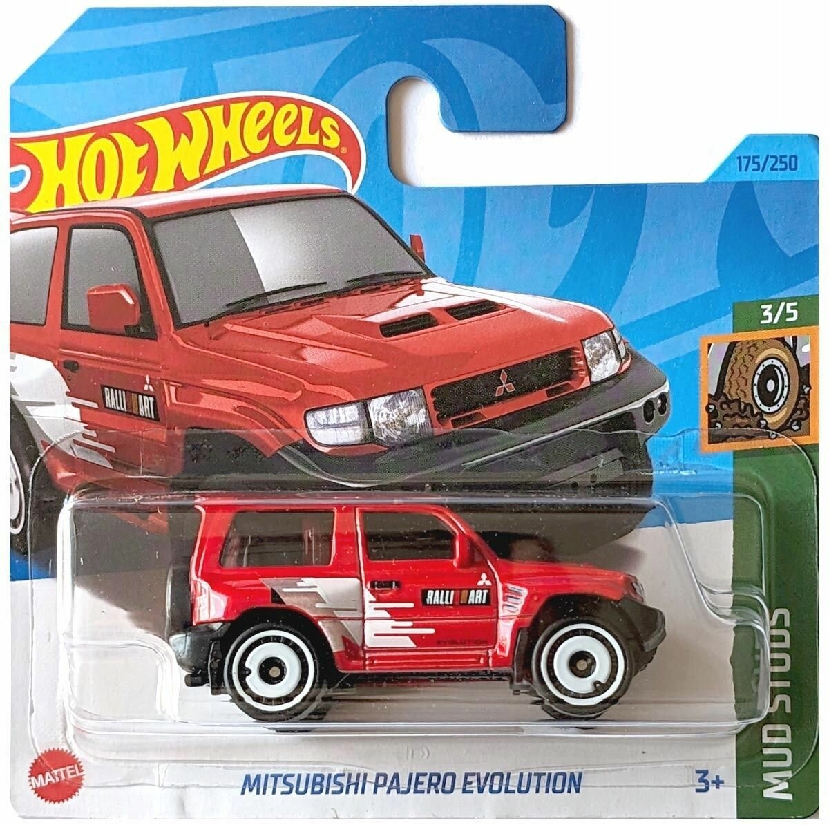 Игрушечная машинка Hot Wheels Mitsubishi Pajero Evolution (базовая коллекция 2023 г, 175/250)