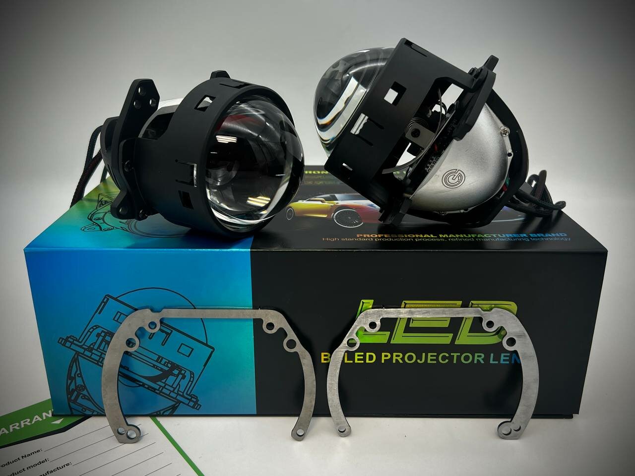 Светодиодные Би лед линзы для замены штатных на Ford Focus 3 2011-2018 - 3 дюйма 50W 6500K / BI LED модули