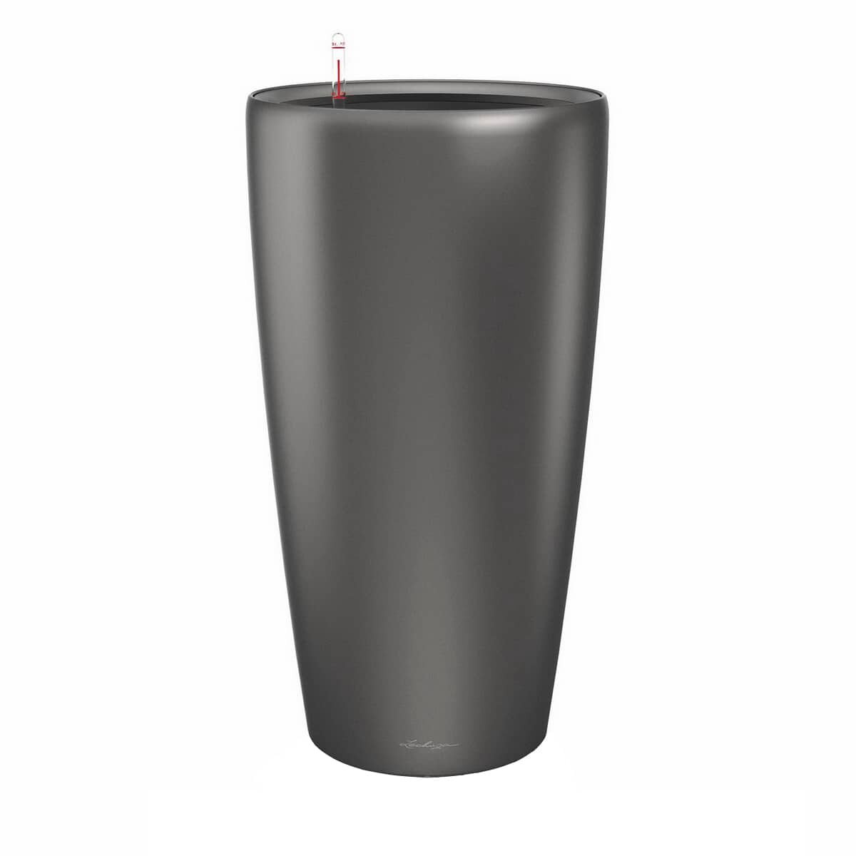 Кашпо с автополивом Lechuza Rondo 40, D40 H75, антрацитовый металлик, матовый/Горшок для цветов Лечуза 22 л