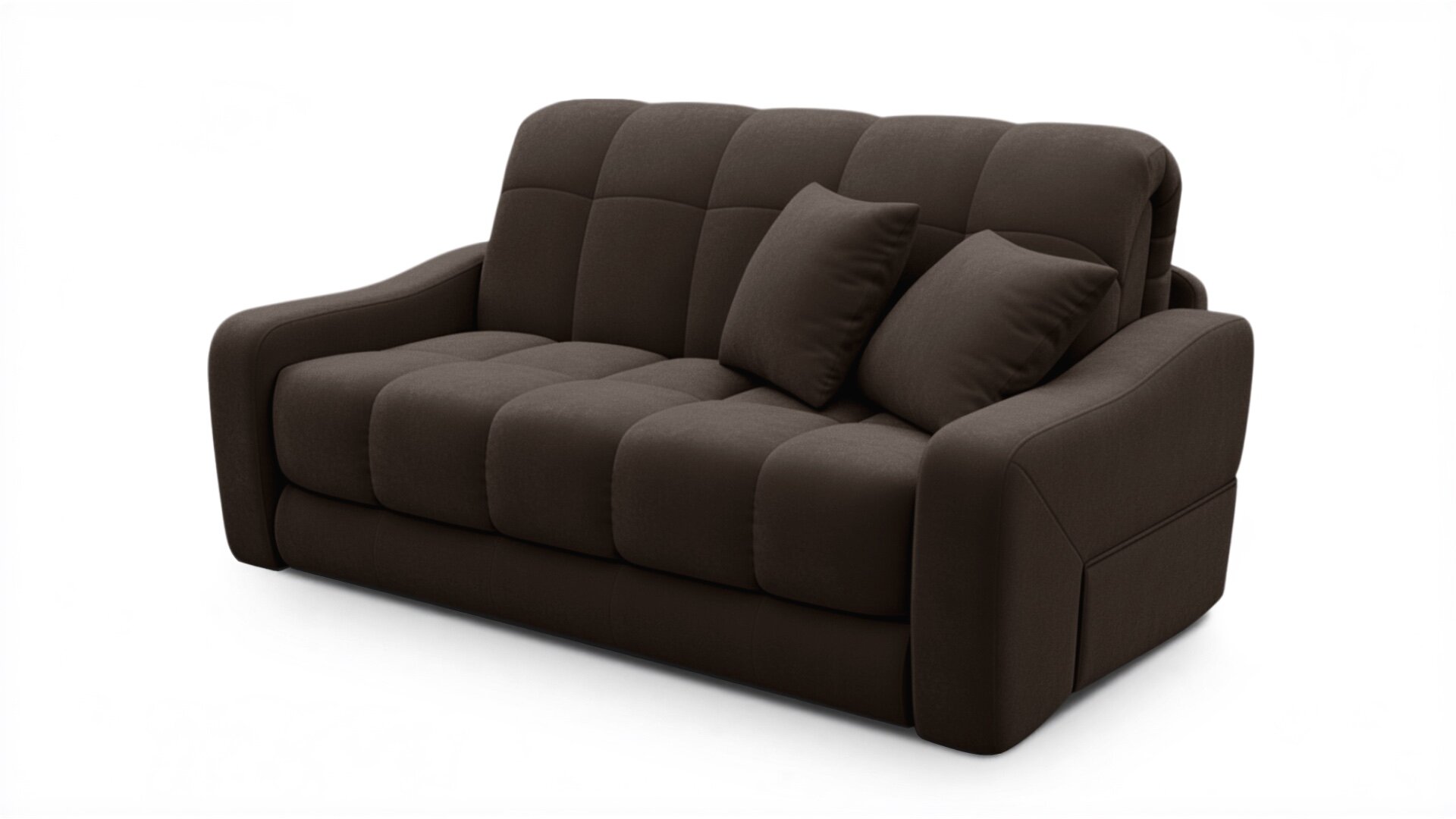 Диван Стелла Лайт Velutto 24 NOW 174x105x88 см, коричневый Велютто, аккордеон Фиеста