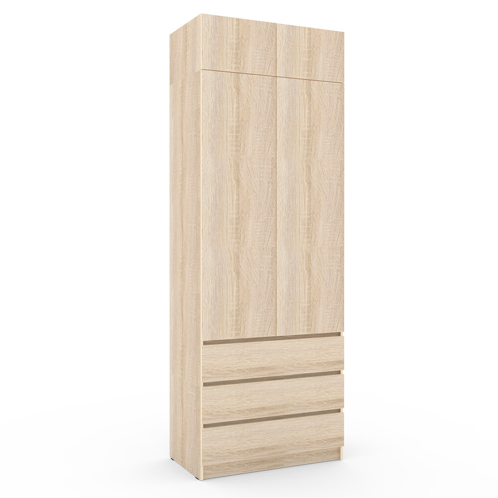 Шкаф распашной КарИВи 90.1 90x250 Дуб Сонома