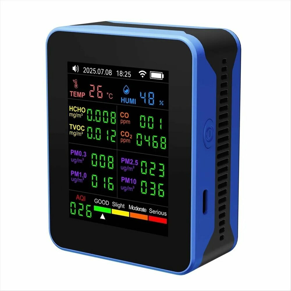 Tuya WiFi 16-В-1 Монитор Качества Воздуха PM2.5 HCHO TVOC CO2 A