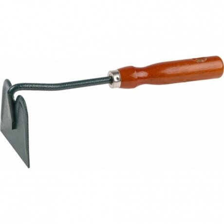 Мотыжка садовая GRINDA 250 мм, углеродистая сталь, прямое лезвие, деревянная ручка, (8-421231)