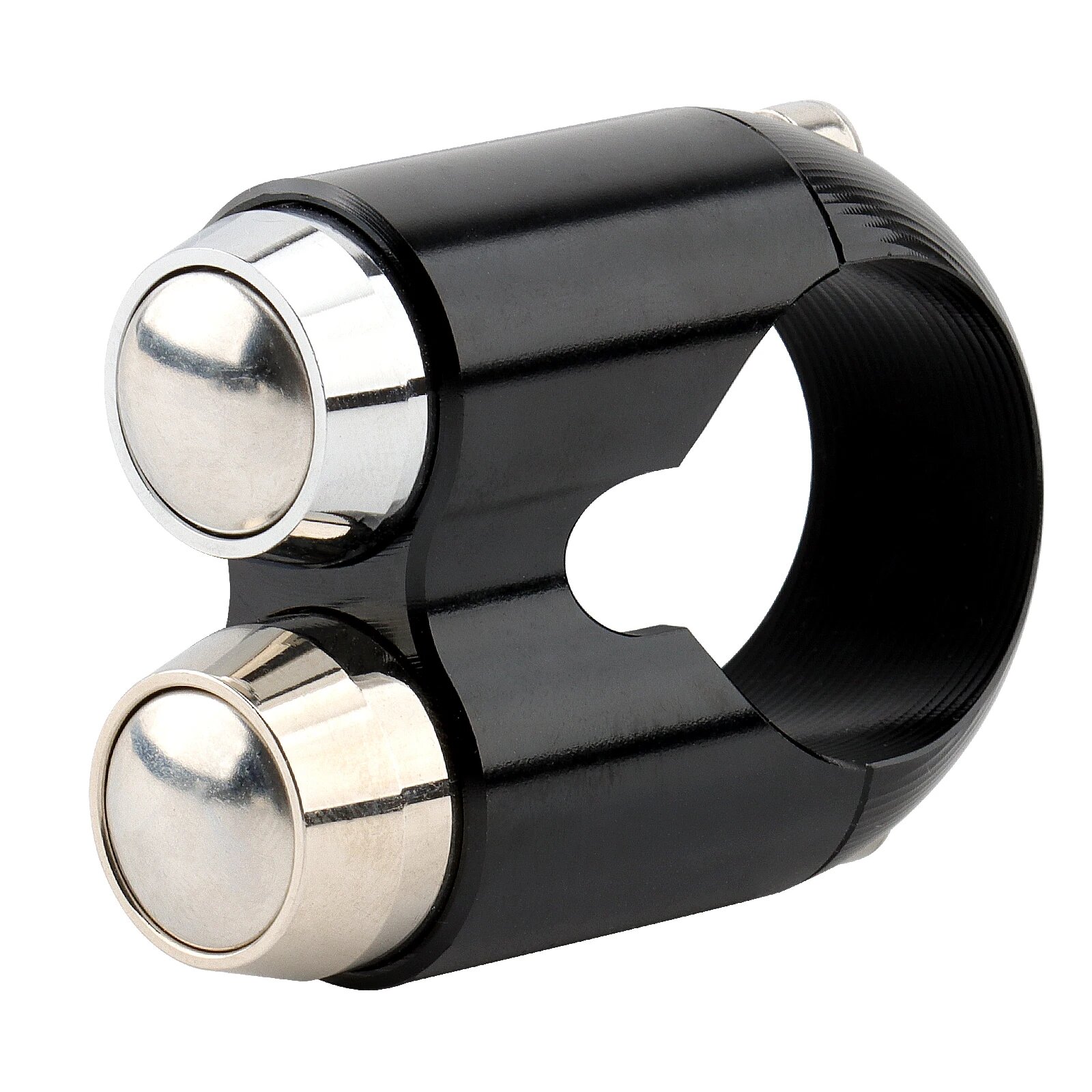 Мотоциклетный переключатель 1 "25 мм на руле, универсальный для Harley Yamaha Черный, Black Chrome-B