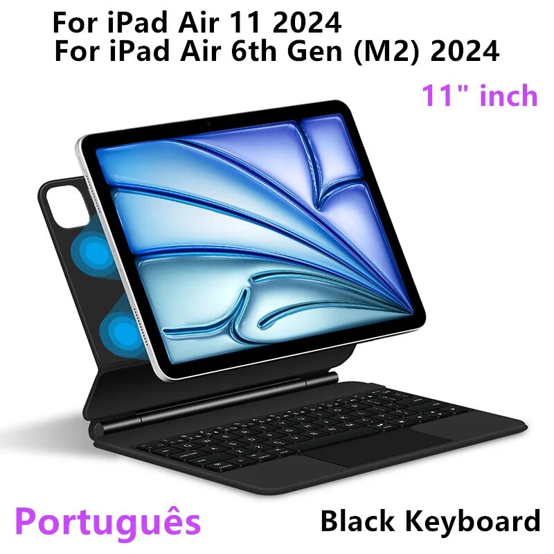 HUWEI Волшебная клавиатура для iPad Air 11 2024 Black Portuguese