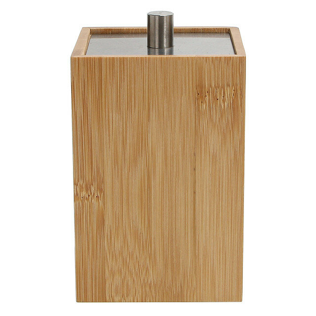 Контейнер для аксессуаров VITARTA Bamboo 6,5х6,5х11см бамбук бежевый