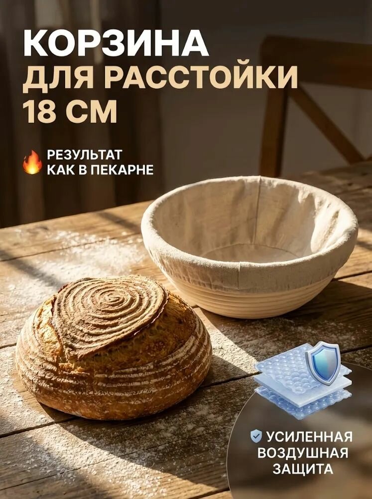 Корзина для расстойки хлеба длина 18 см,