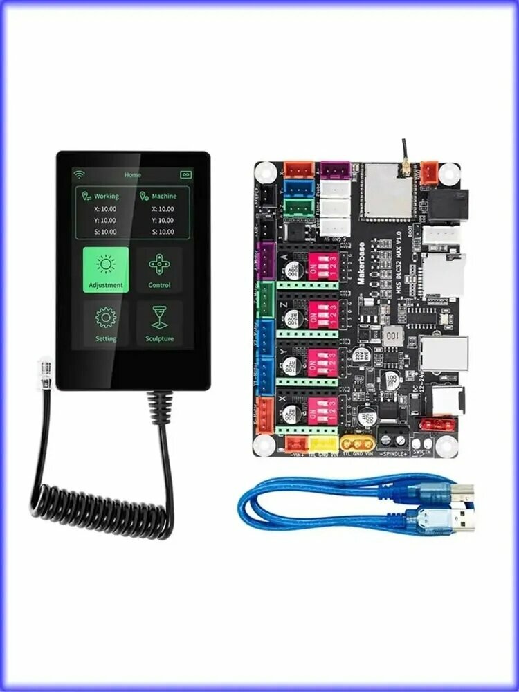 Плата Управления WIFI Гравировального Станка Для Деревообрабатывающего С ЧПУ, Оснащенная Лазером, 4-Осевым Контроллером. Без монитора.
