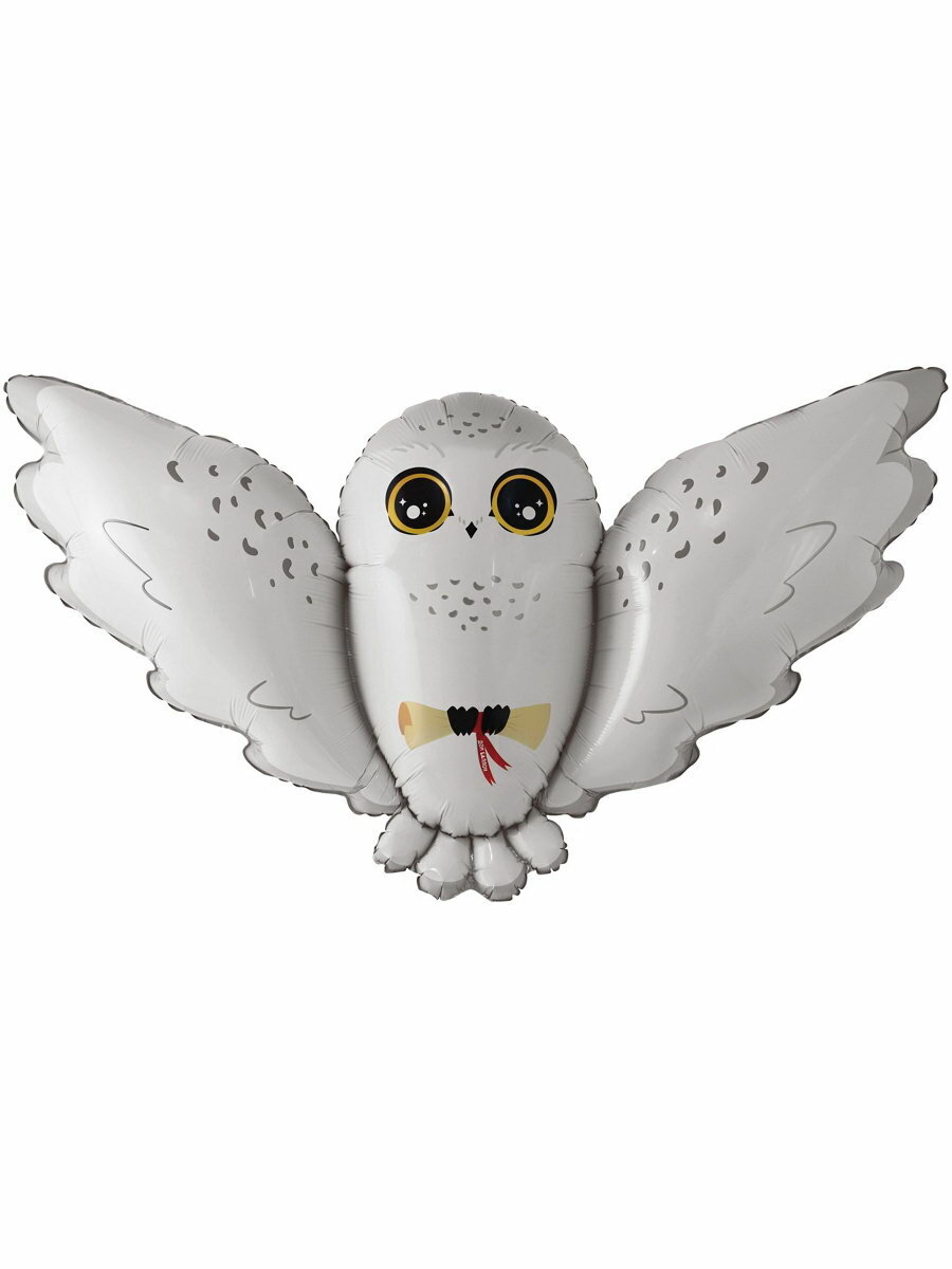 Воздушный шар фольгированный 51"Полярная сова Букля", надувка шара: воздухом