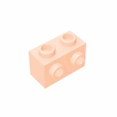 Пластиковый кубик Lego 1x2, Розовый (032)