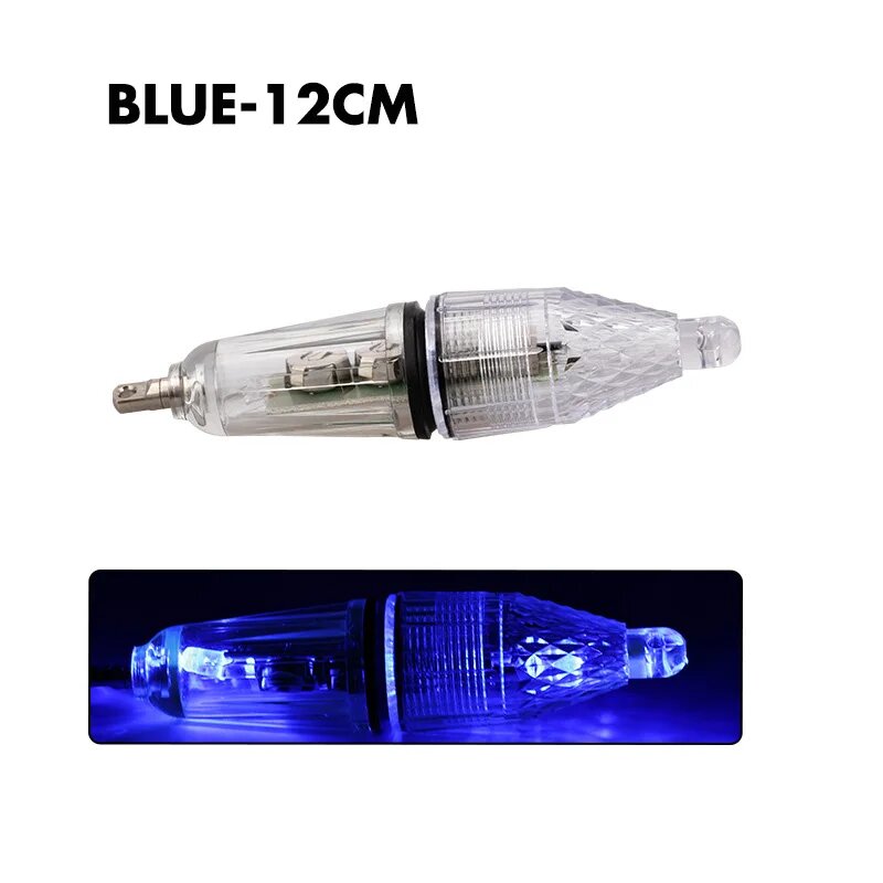 EVANOVM Светодиодный фонарь для рыбалки 6см/12см/17см Синий, Blue-12cm