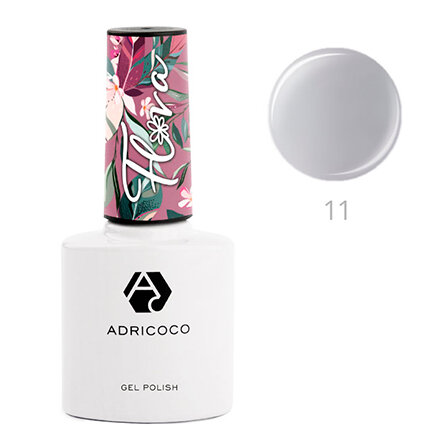 Набор, ADRICOCO, Гель-лак Flora №11, Серебряный ландыш, 2 шт.