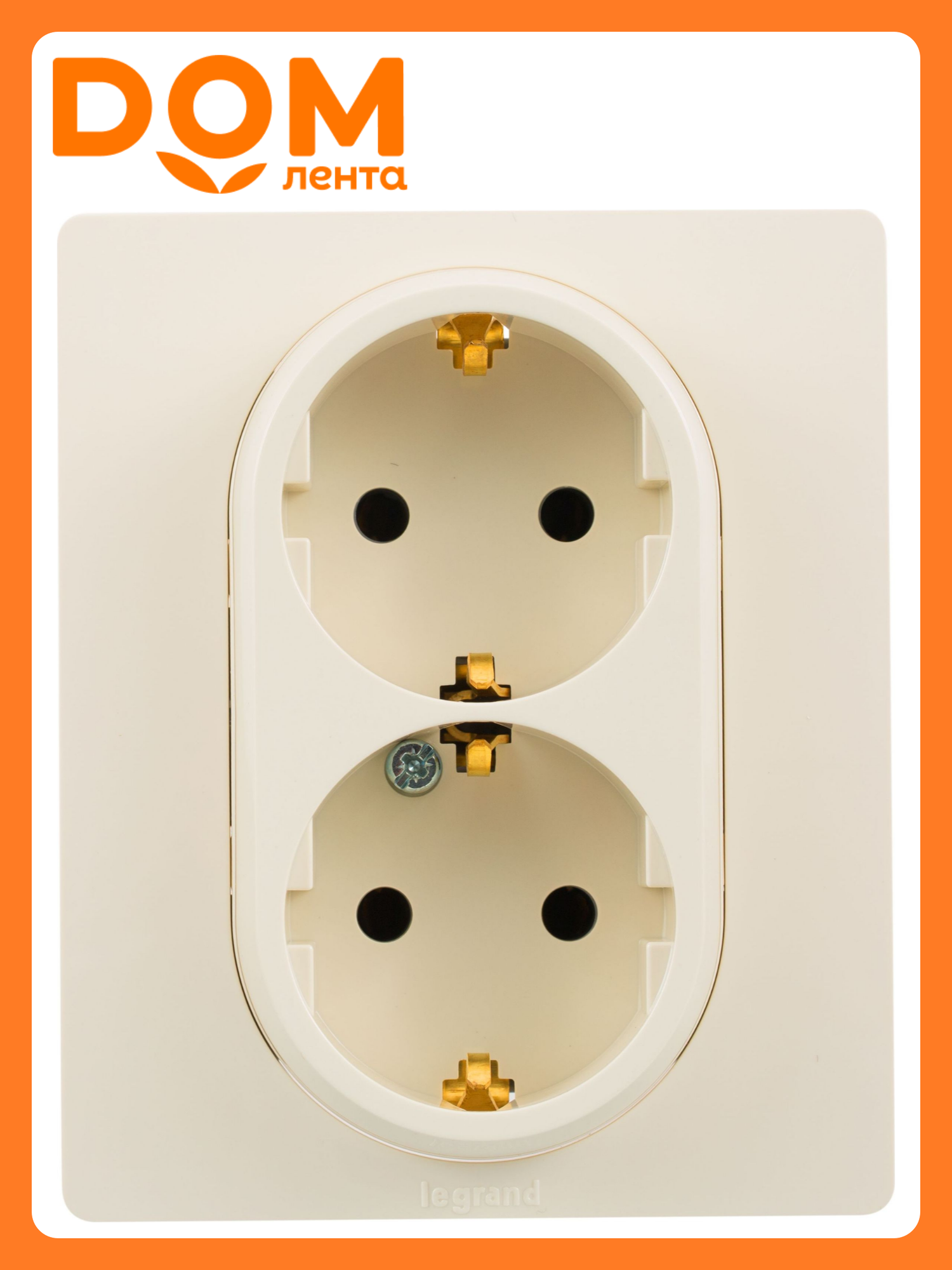 Розетка Legrand Etika, 2 поста, IP53, скрытый монтаж, поликарбонат/ABS-пластик, коричневая