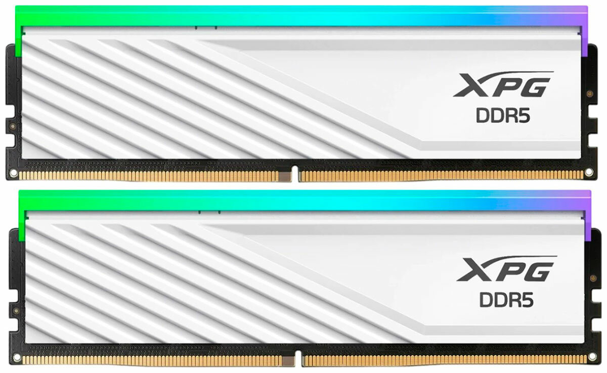 Оперативная память Adata DDR5 32GB (2x16GB) 6000MHz XPG Lancer Blade RGB White (AX5U6000C4816G-DTLABRWH)