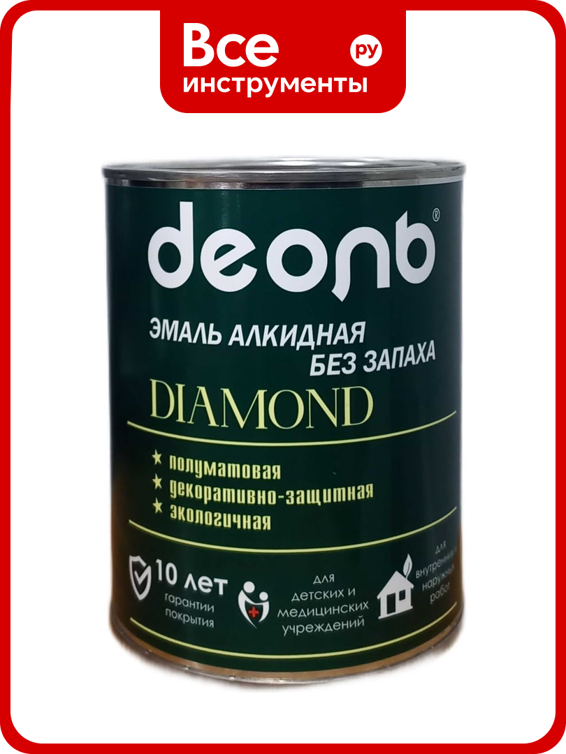 Алкидная эмаль Деоль без запаха Diamond RAL7047 светло-серая 0,75л полуматовая 33501