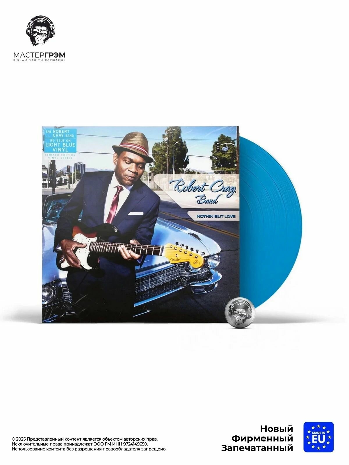 Виниловая пластинка Robert Cray - Nothin But Love (LP, Голубой винил) Limited, 2022