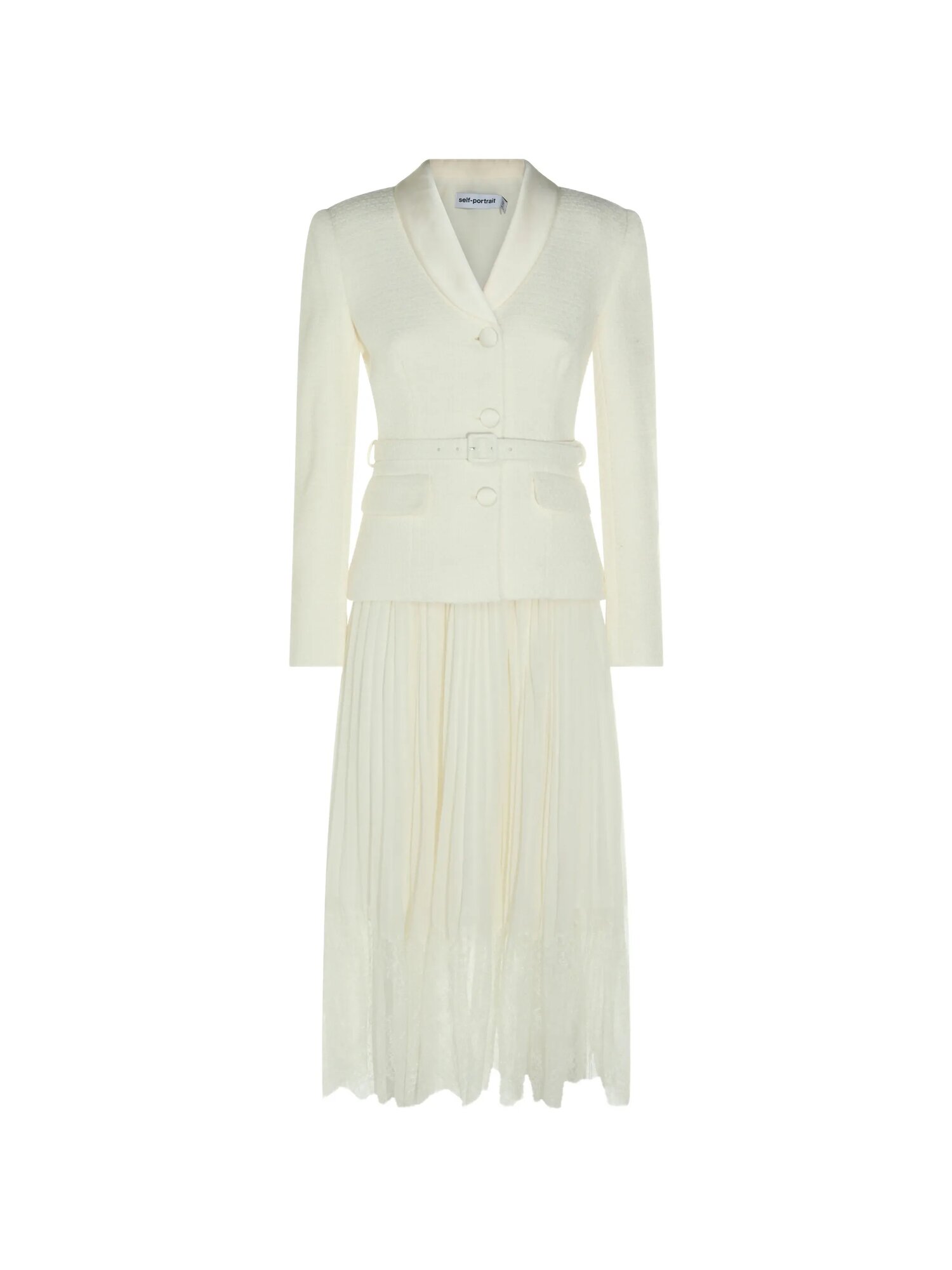 Платье Belted pleated midi dress