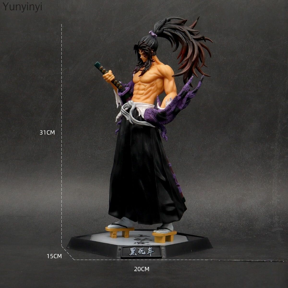 Аниме фигурки Клинок, Рассекающий Демонов Кокушибо ; Demon Slayer Kimetsu no Yaiba Kokushibo фигурка ; коллекционная статуэтка для рабочего стола, украшение для стола, 1 шт. (Высота 31 см)