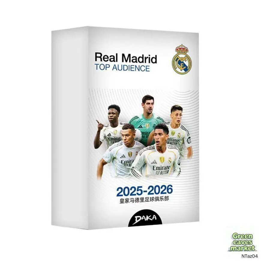 Футбольные карточки DAKA 25-26 (Реал Мадрид, Real Madrid Club de Ftbo), коллекционные, TOP AUDIENCE