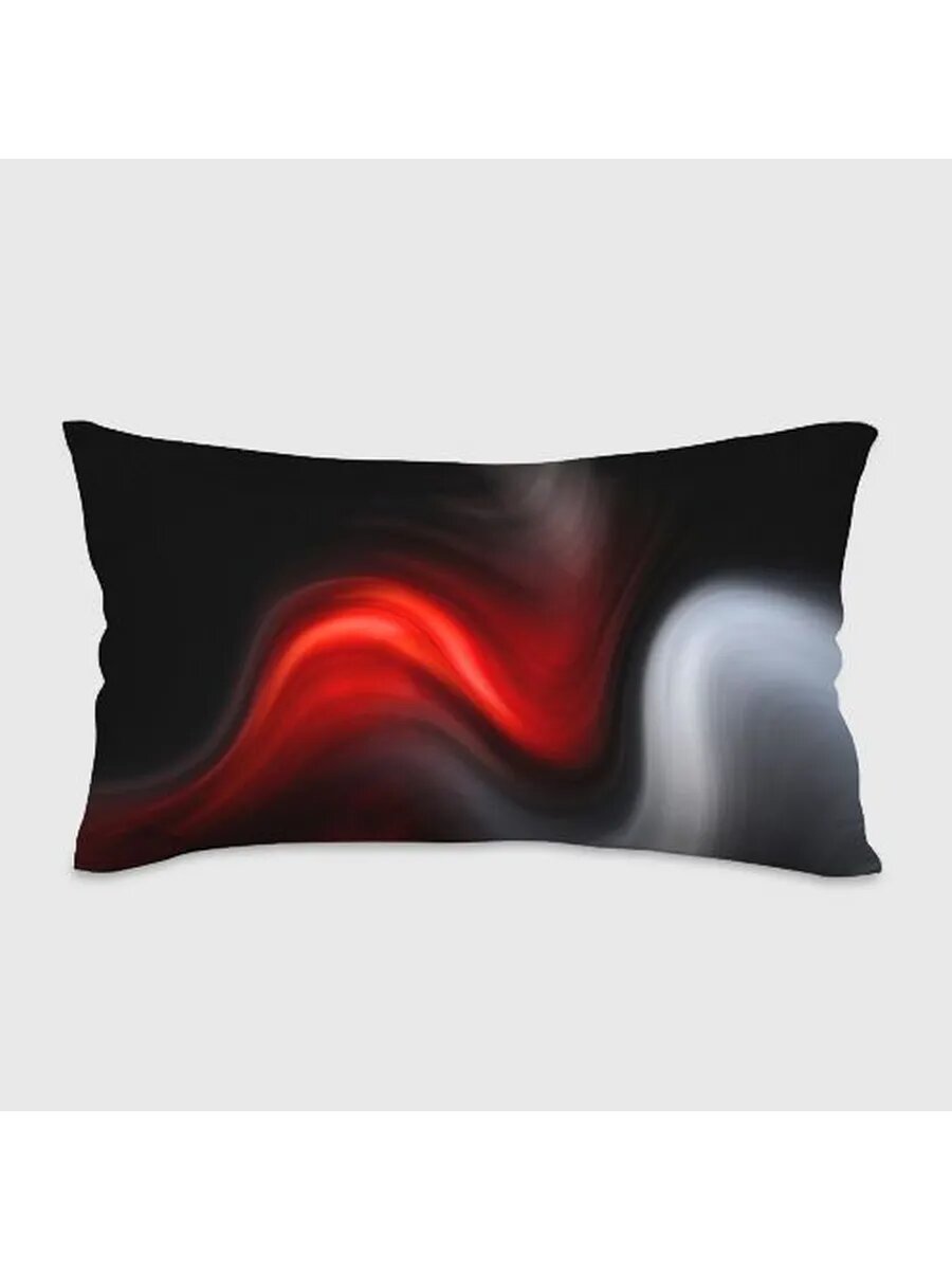 Black red waves абстракция Подушка
