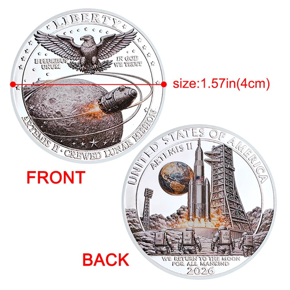 Памятная монета «Программа Артемида: Лунная экспедиция» 1pc design 3