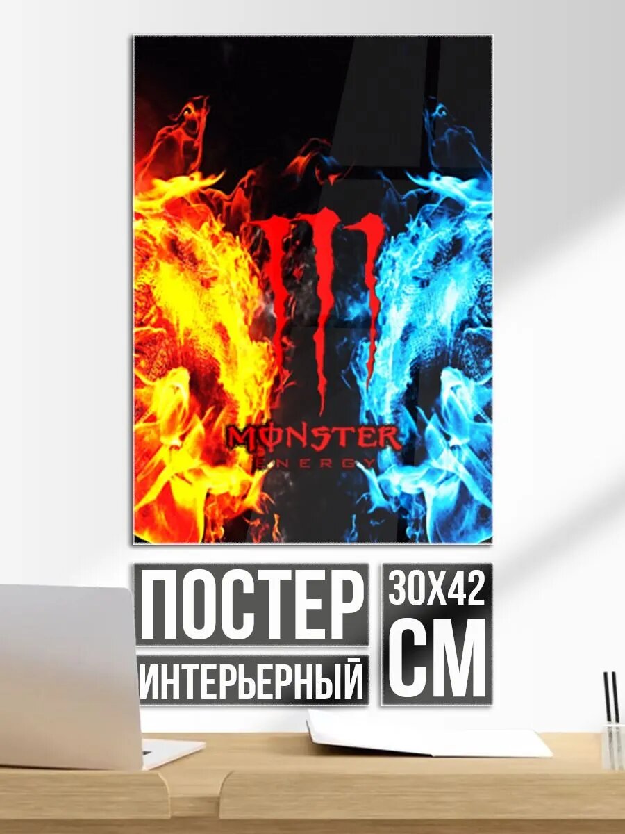 Постер на стену Monster energy