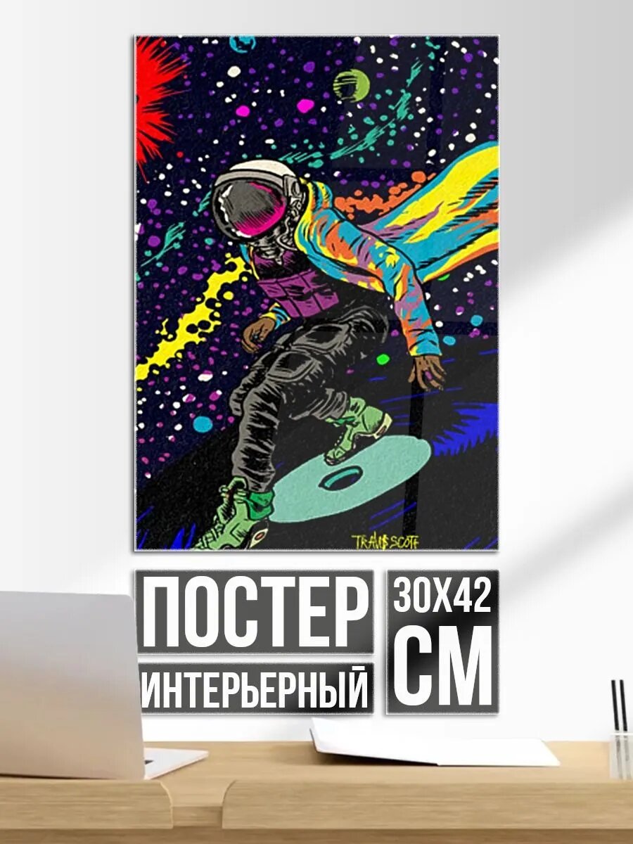 Постер на стену Travis Scott+Fortnite