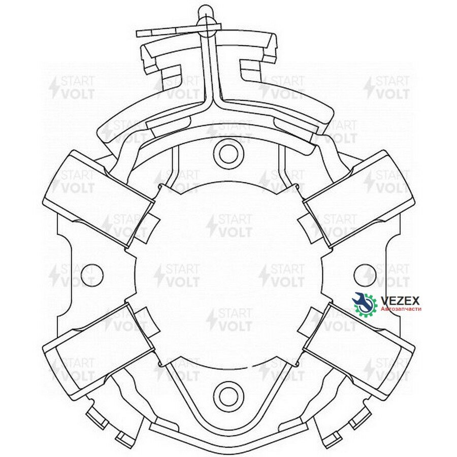 STARTVOLT VBS 1841 Узел щеточный стартера для а/м VAG Passat B7 (11-)/Golf VI (08-) 1.4TSI/1.8TSi (VBS 1841)