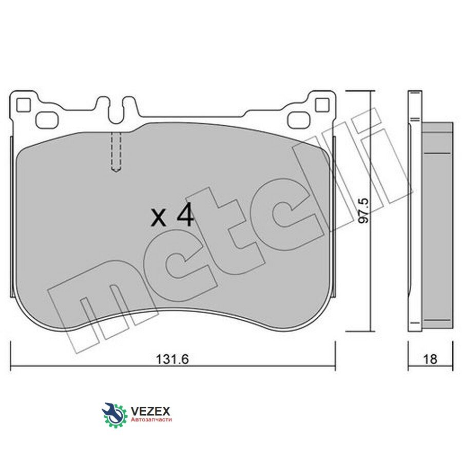 METELLI 22-1197-0 Колодки тормозные