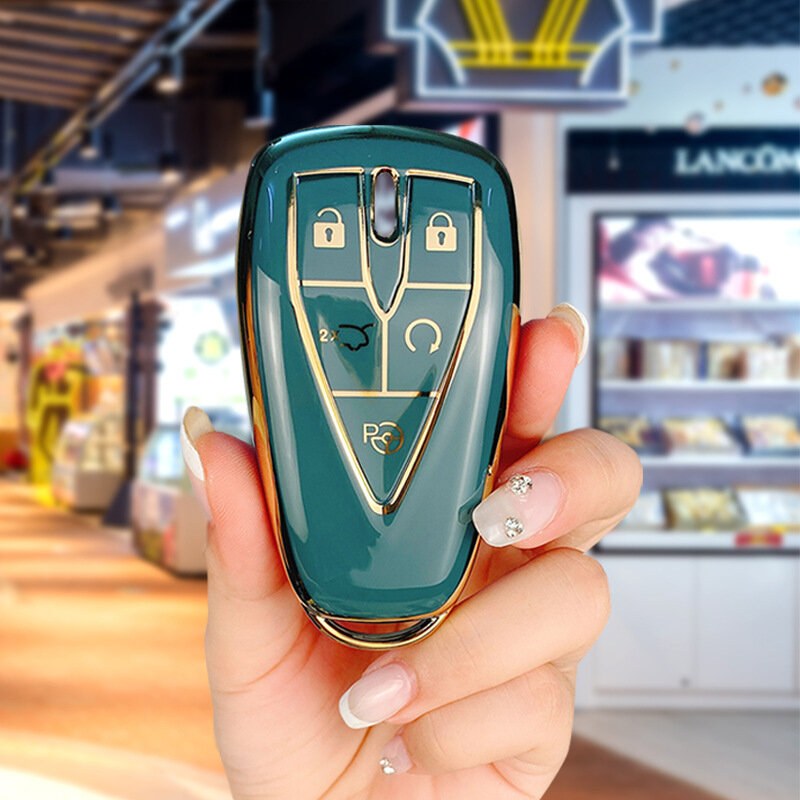 Чехол для ключа Changan Smart Five-Key - Серый одинарный корпус, прочный и долговечный дизайн для автомобильных ключей