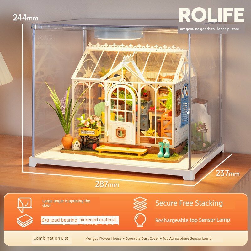 Rolife Миниатюрная Модель Цветочного Домика с Коробкой и Атмосферным Светом