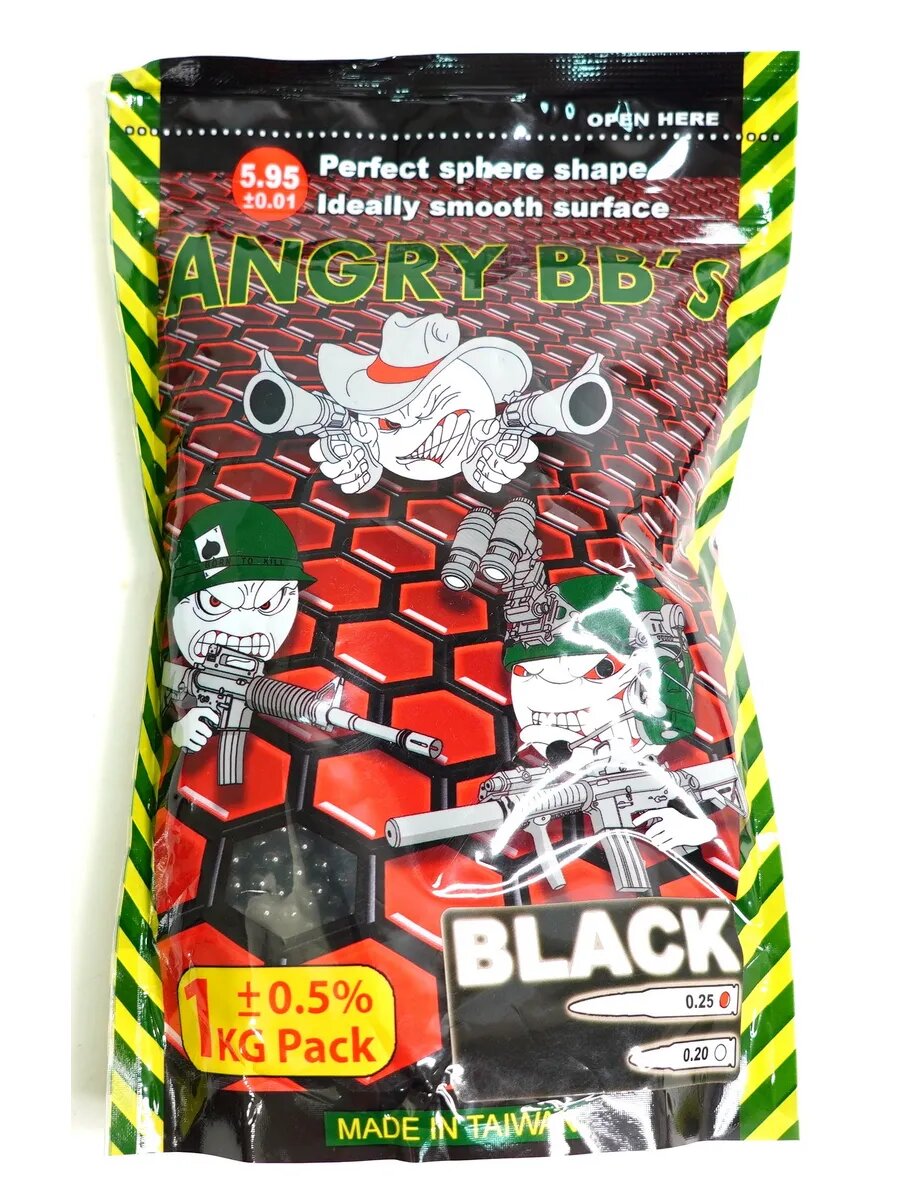 Шары для страйкбола Angry BB's 0,25 г, 4000 штук