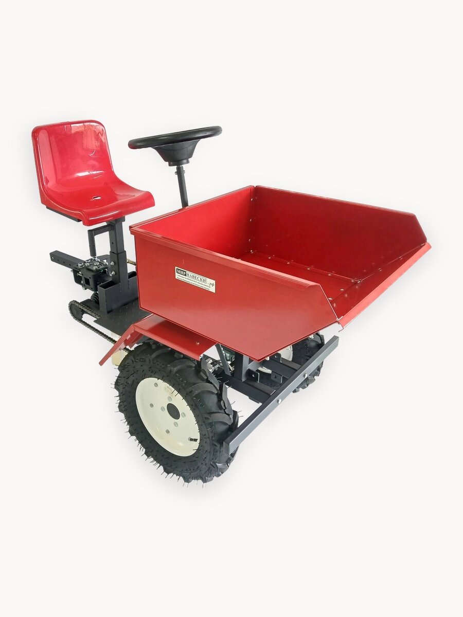 Адаптер передний АПМ-400 (4WD) с рулем для МБ Нева и Ока колеса 5.00-12 красный