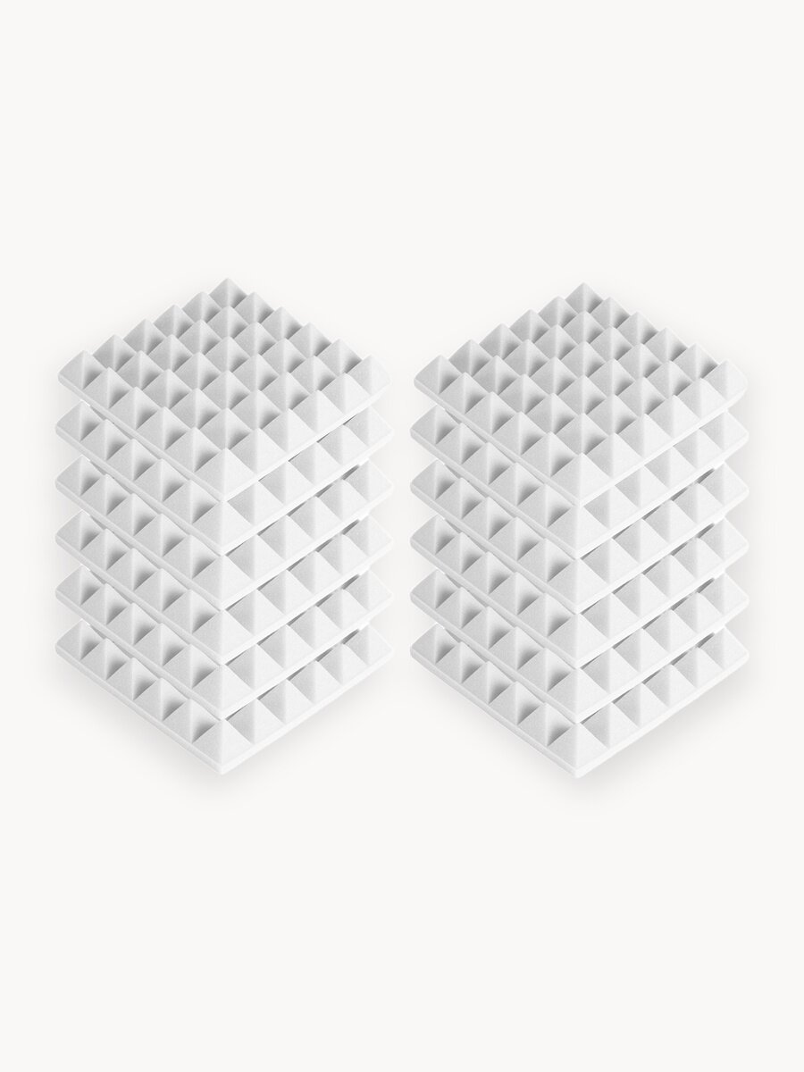 Звукоизоляция для студии, акустический поролон, белый, 12 шт