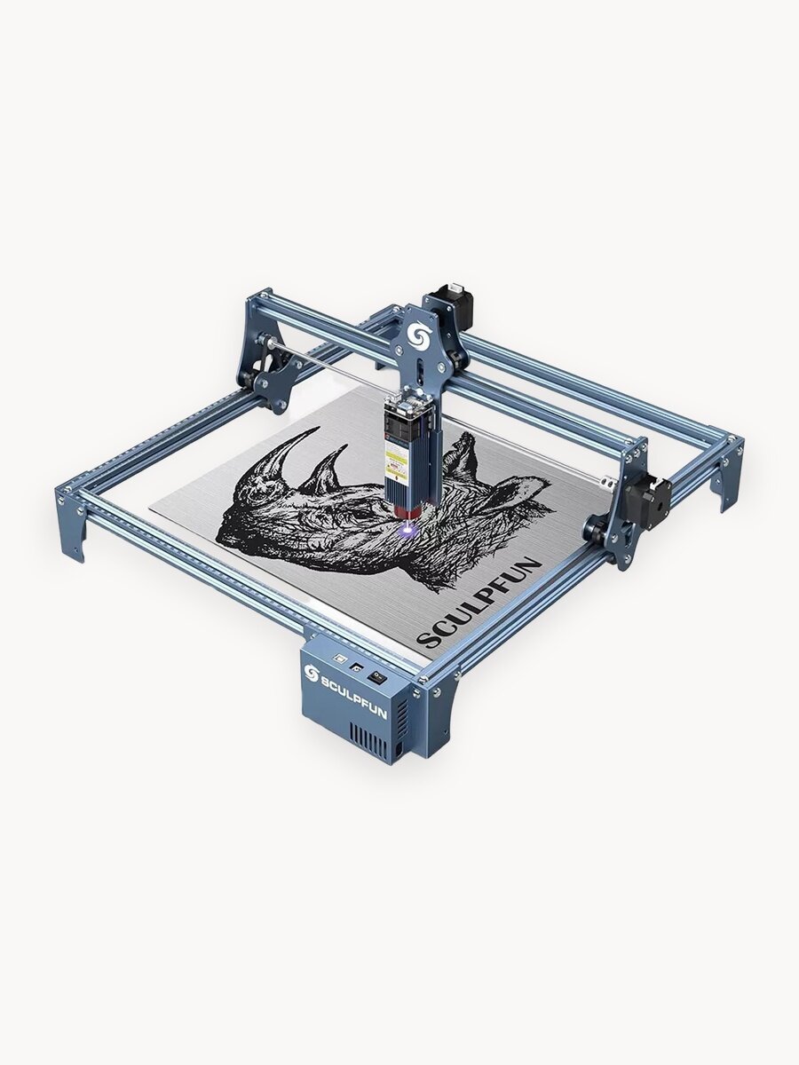 SCULPFUN S9 Лазерный гравер , мощность 90Вт, для дерева, пластика, кожи, металла