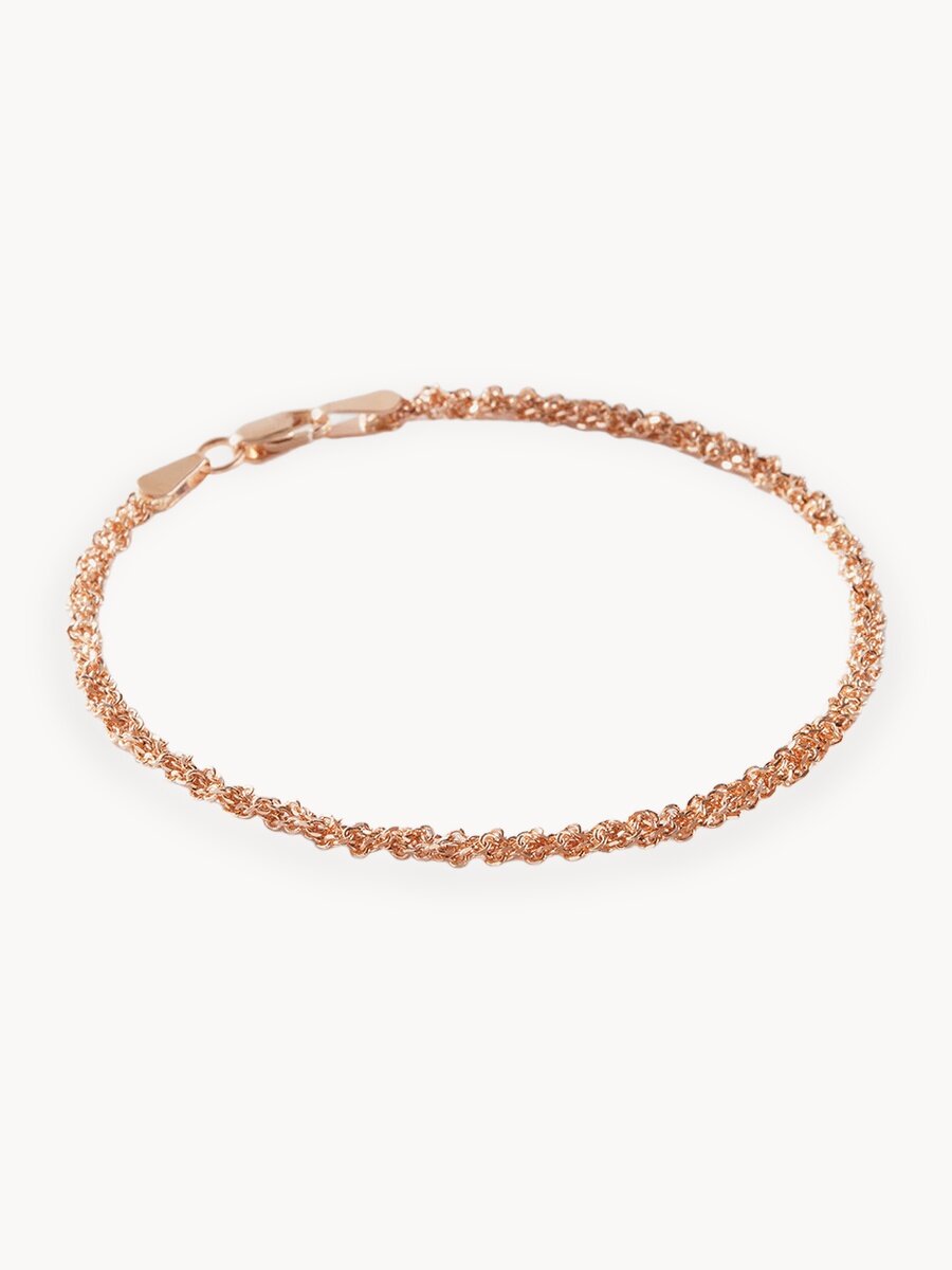 Браслет-цепочка, красное золото, 585 проба