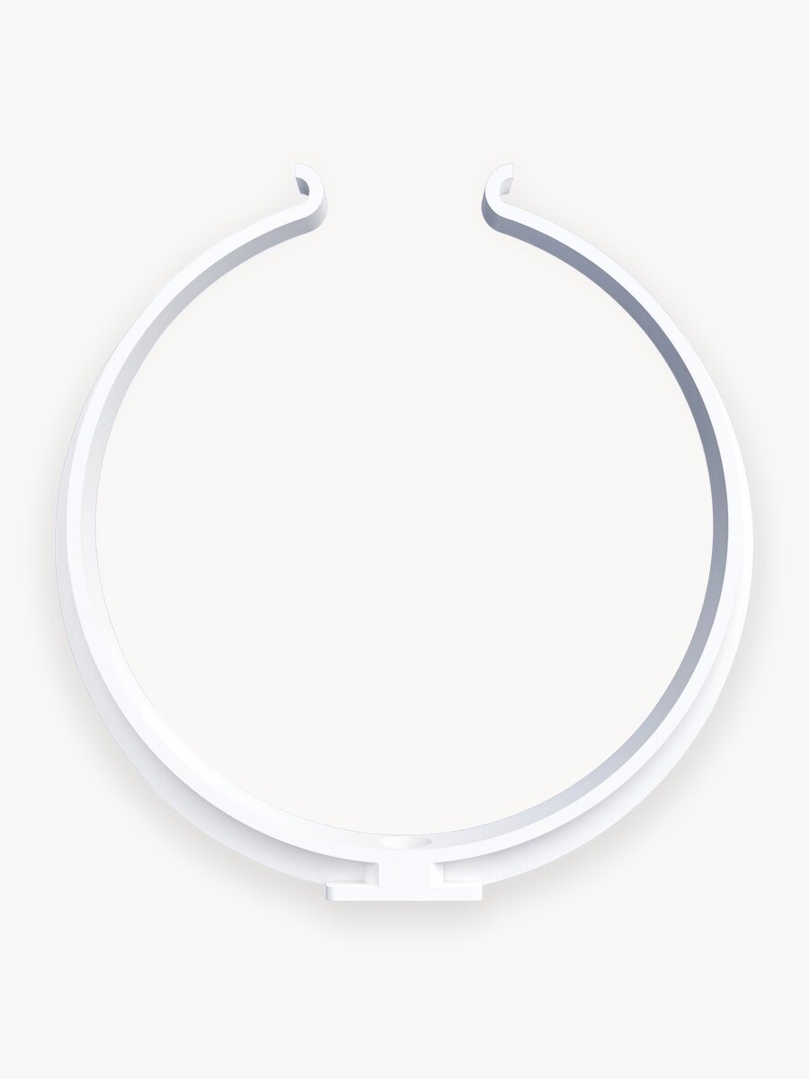 Держатель воздуховода ERA 12.5RDH, ПВХ, крепление саморезами, цвет белый, диаметр 125мм