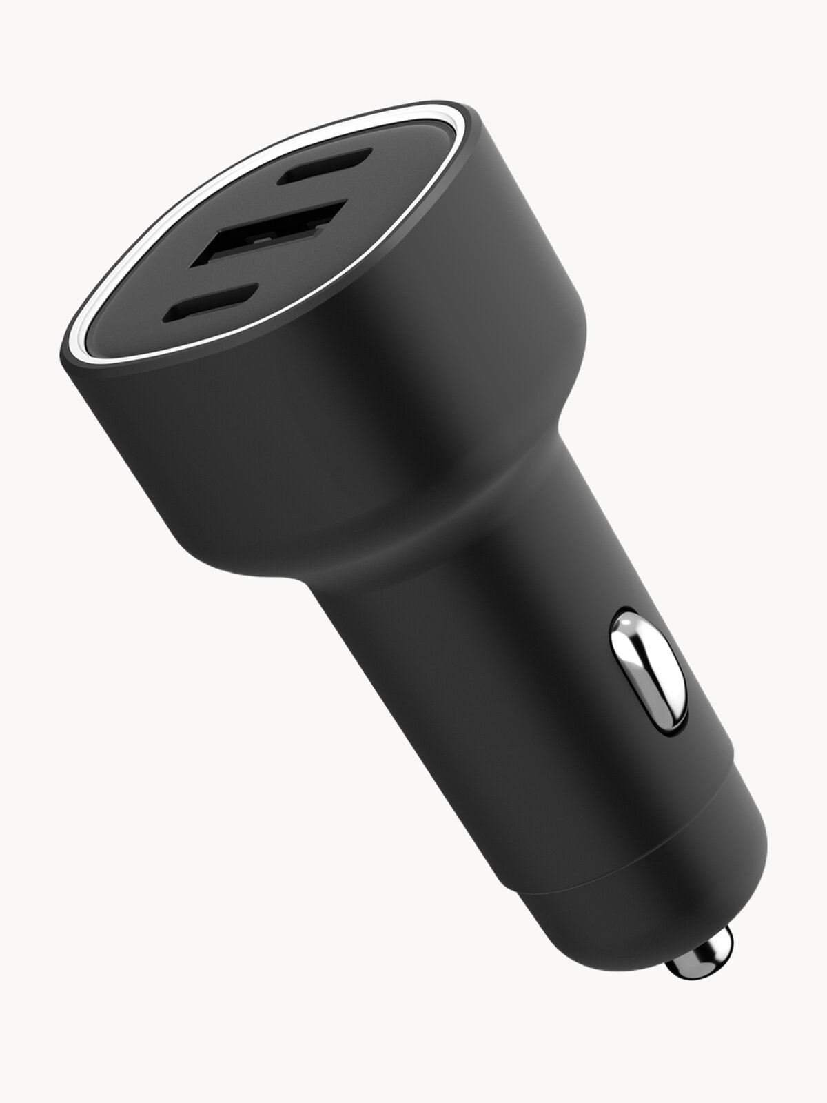 Автомобильное зарядное устройство COMMO Knob 60 Вт 2xUSB Type-C + 1xUSB-A