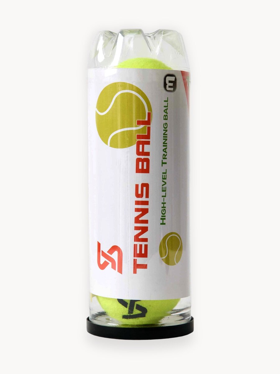 Набор теннисных мячей JUSTSPORT, для большого тенниса, жёлтые, 3 шт, в тубе