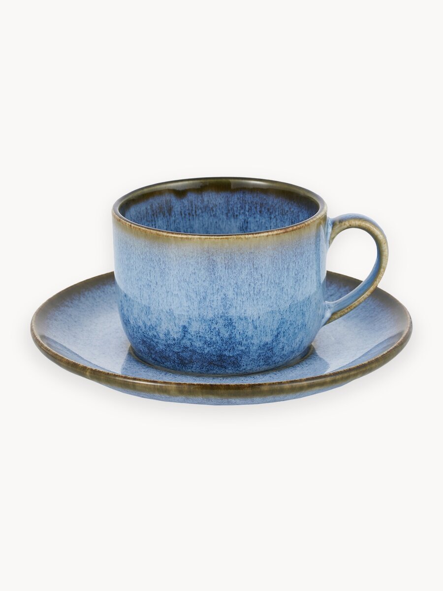 Чайная пара Gipfel Pacific 51980, объем 170 мл, керамика, синий