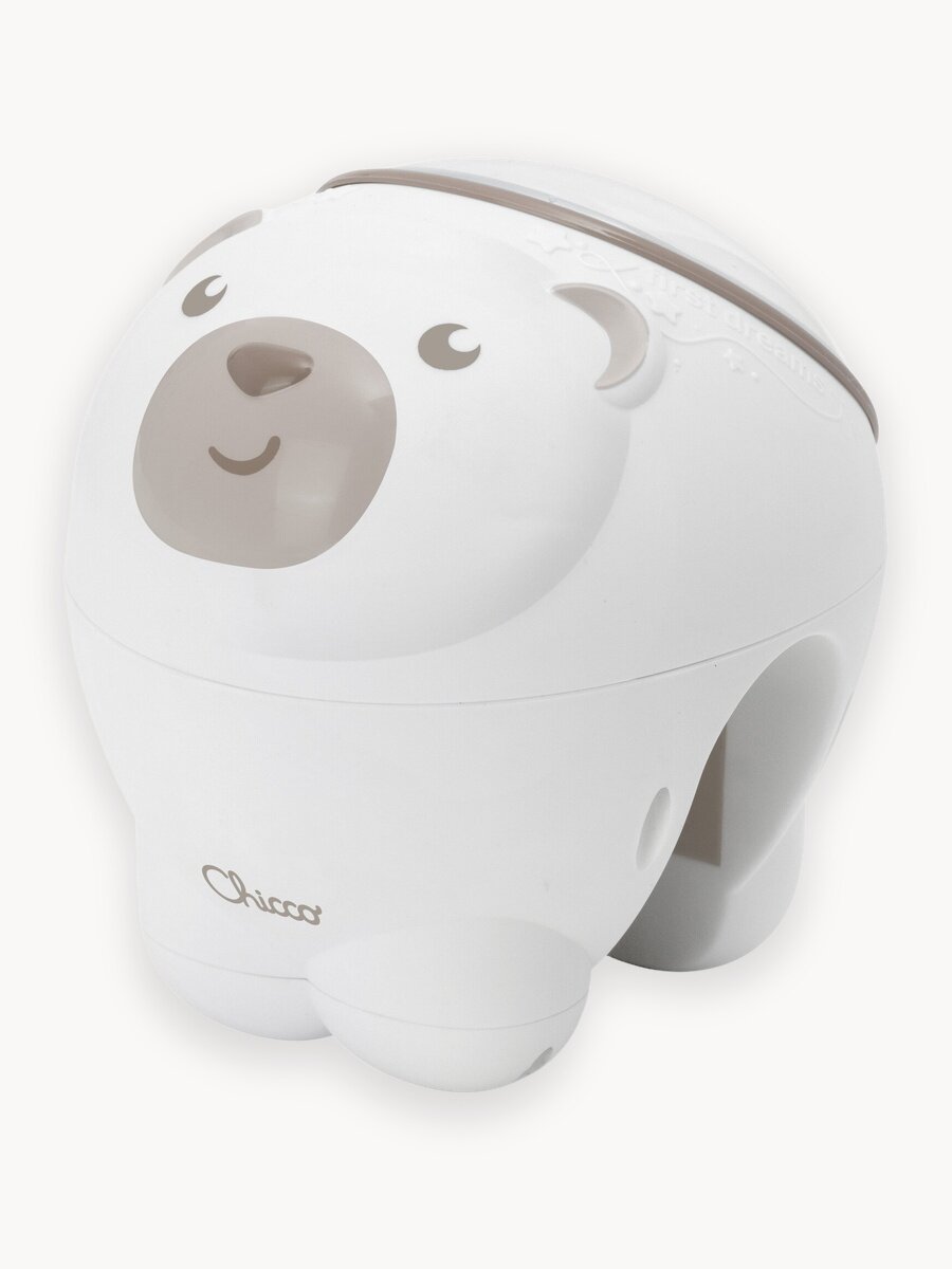 Ночник детский Chicco Полярный мишка с проекцией северного сияния, бежевый