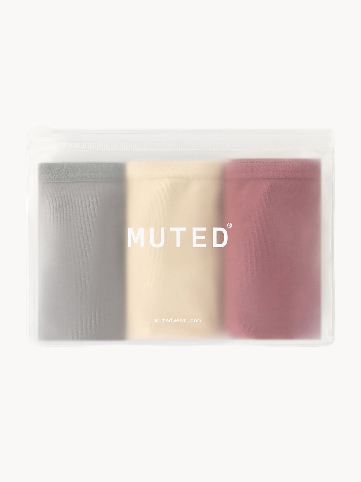 Трусы MUTED ESSENTIALS, комплект из 3 шт., размер S, разноцветный